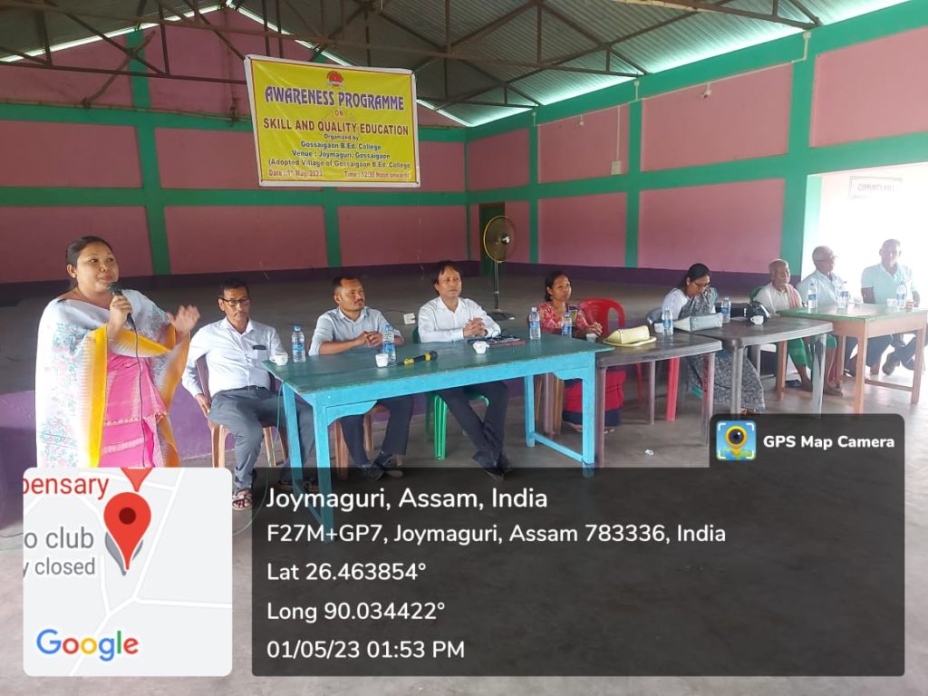 Awareness Program at Joymaguri Village – GOSSAIGAON B.ED. COLLEGE